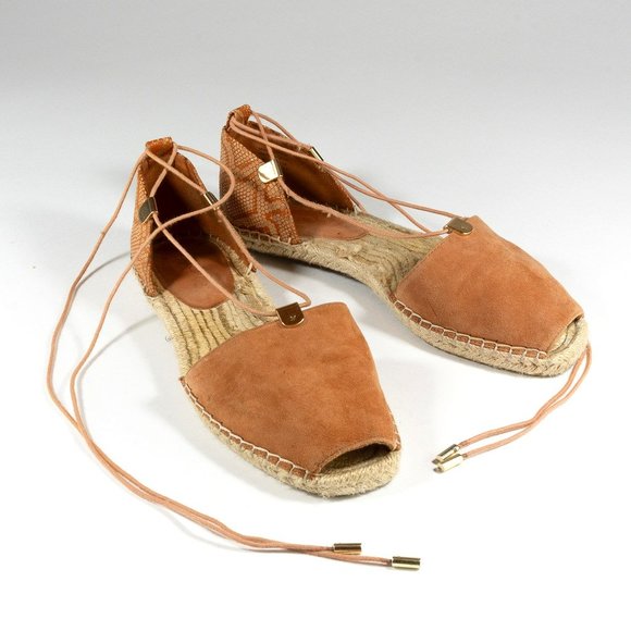 Aldo | Shoes | Aldo Delias Caramel Colored Wraparound Espadrille ...
